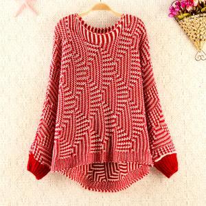 Geometric Pattern Sweater For Women on Luulla